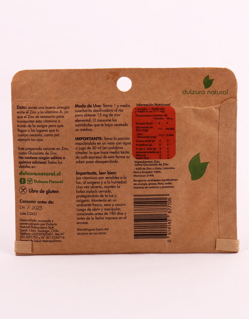 Zinc Dulzura Natural – AmavidaStore