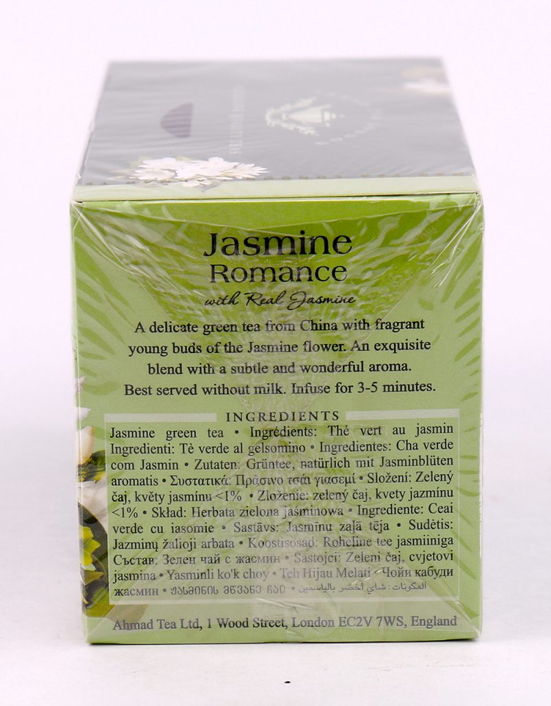 Jasmine Romance Green Tea 20 Bolsitas Ahmad Tea – AmavidaStore